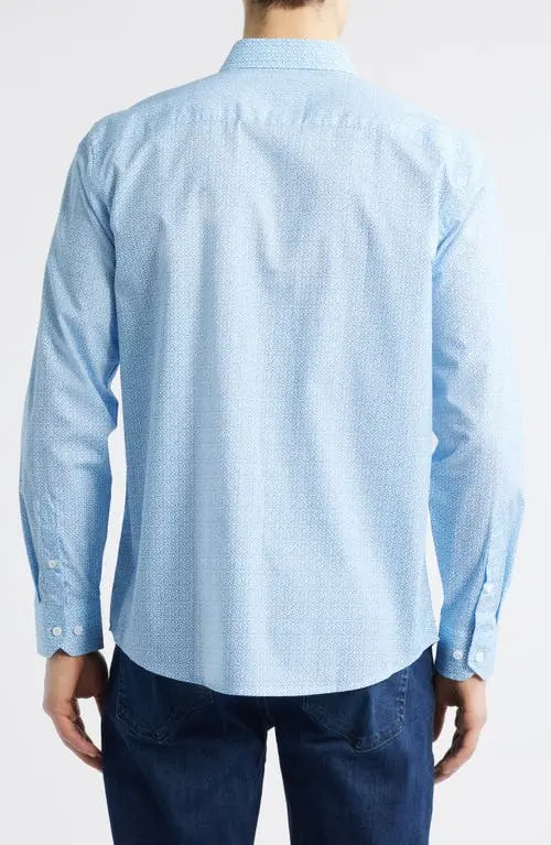 Johnston & Murphy Diamond Print Button-up Shirt