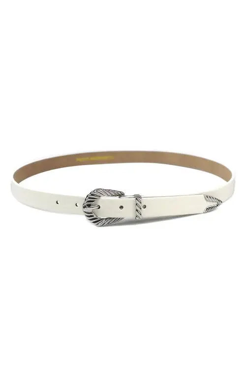 PETIT MOMENTS Rodeo Faux Leather Belt - White/silver