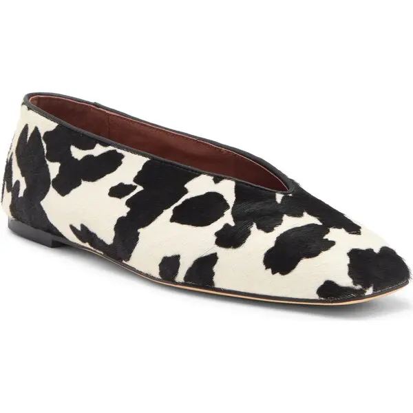 TONY BIANCO Bayley Calf Hair Ballet Flat - Black/ White Pony