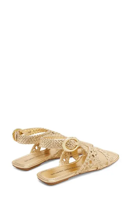 STUART WEITZMAN Thea Braided Sandals - Golden