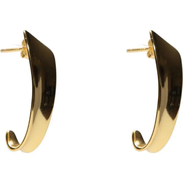 Argento Vivo Abstract Hoop Earrings - Gold