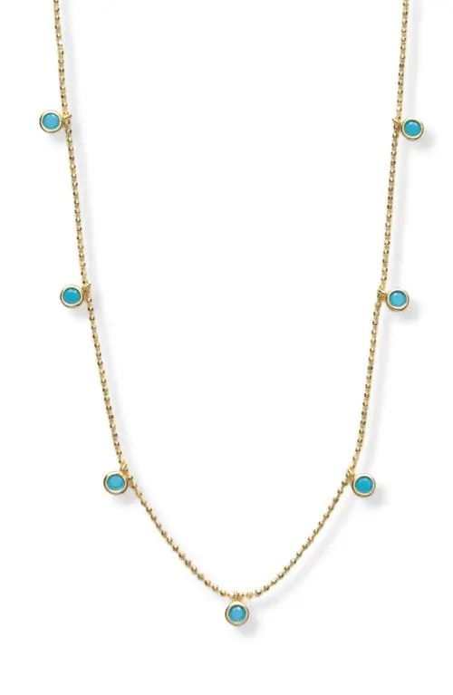 Argento Vivo Turquoise Chain Necklace - Gold