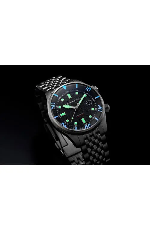 SPINNAKER Automatic Bracelet Watch - Black
