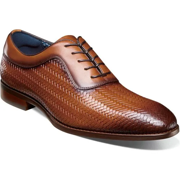 STACY ADAMS Keating Woven Derby - Tan