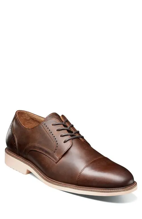 STACY ADAMS Wesbridge Cap Toe Derby - Brown