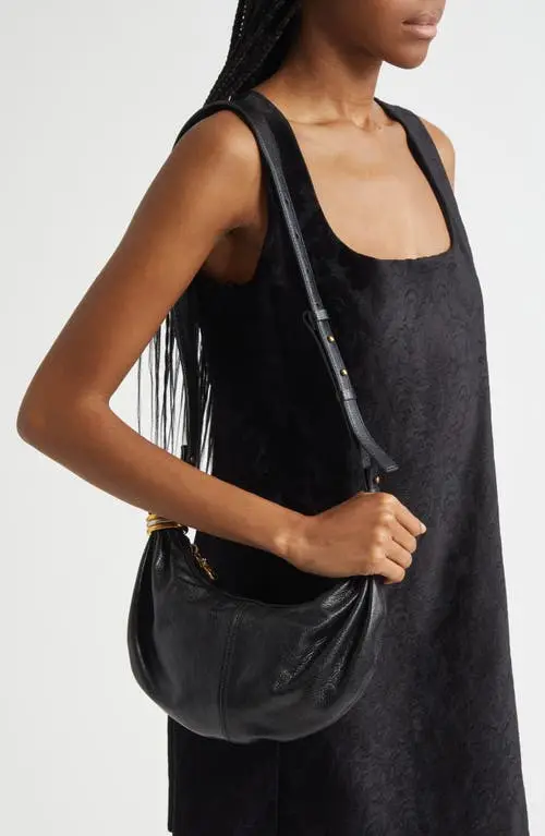 Chloé Mini Bracelet Leather Hobo Bag - Black