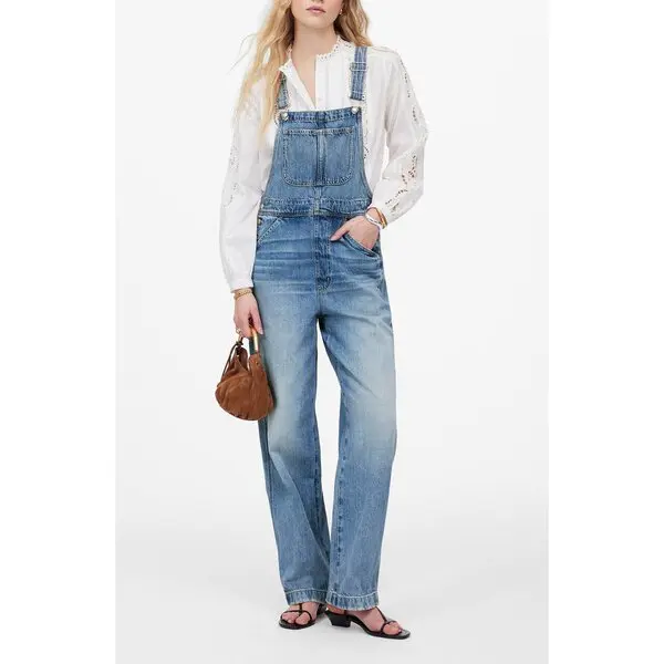 Madewell Relaxed Denim Carpenter Overalls - Lewisburg Wash