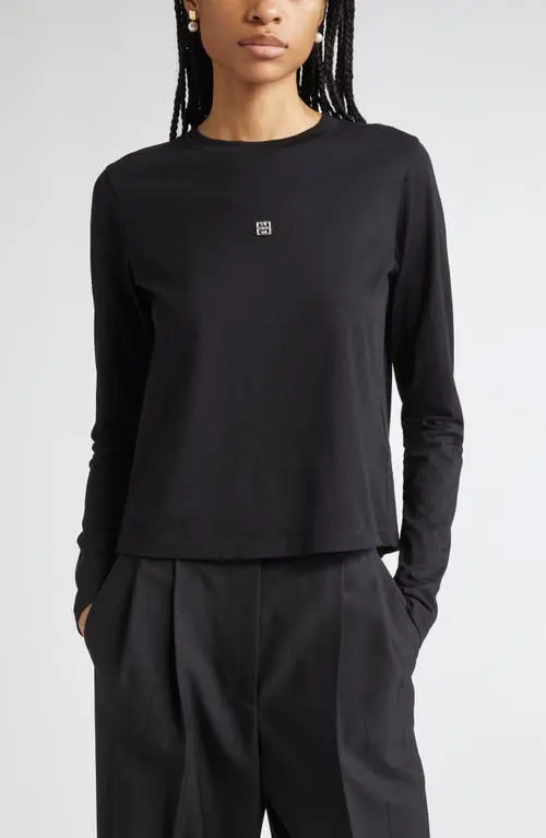 Givenchy 4g Embellished Long-sleeve T-shirt With Back Bow