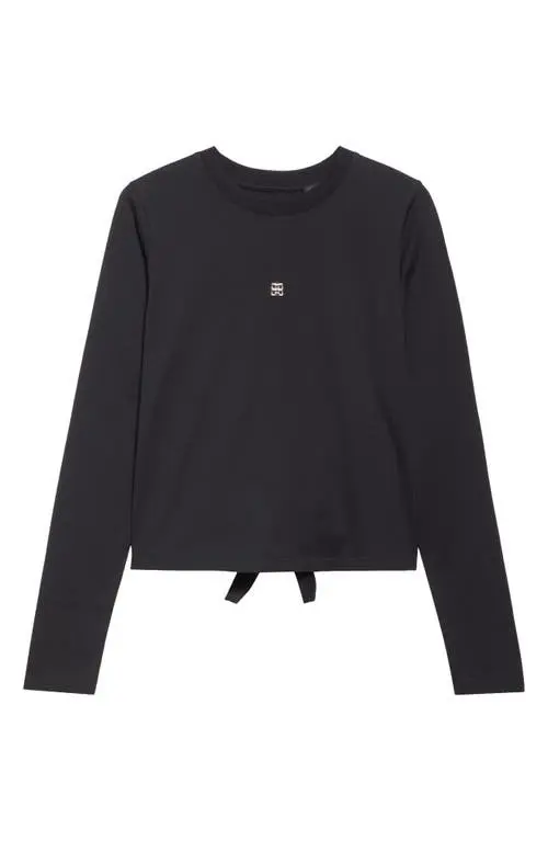 Givenchy 4g Embellished Long-sleeve T-shirt With Back Bow