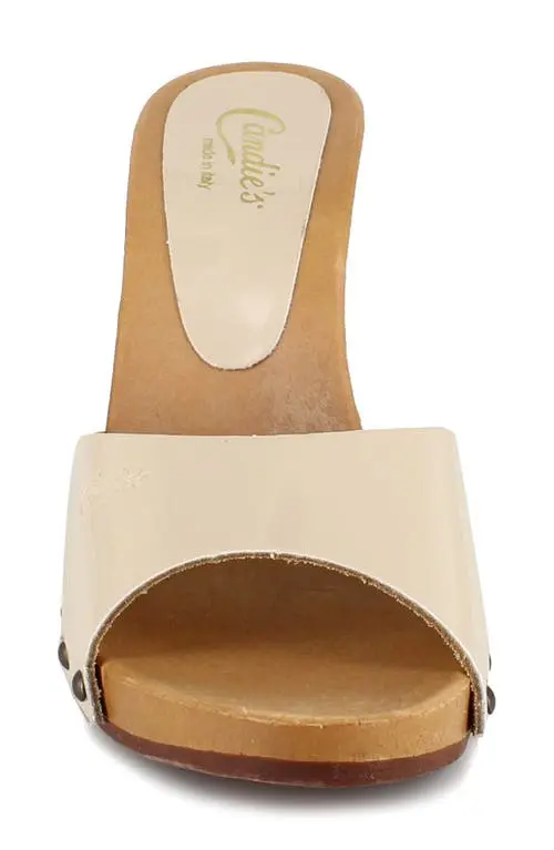 CANDIE'S Antonella Platform Sandal - Beige Patent