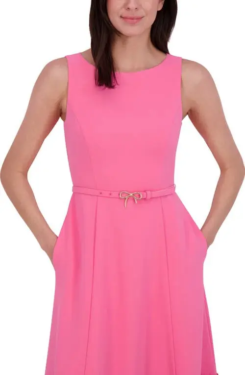 Eliza J Lace Inset Midi Dress In Lipstick - 50% Off | Editorialist