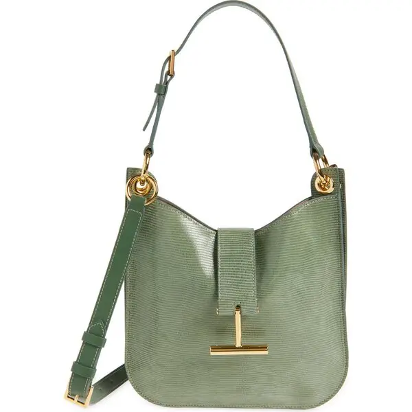 TOM FORD Small Tara Lizard Embossed Top Handle Bag