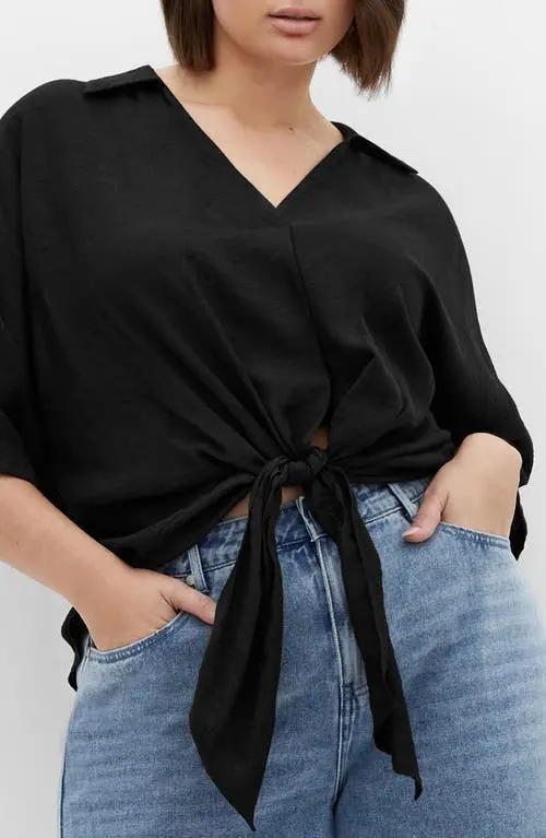 City Chic Rosie Tie Front Top