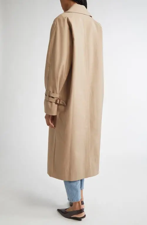 TOTEME Signature Water Repellent Trench Coat - Khaki