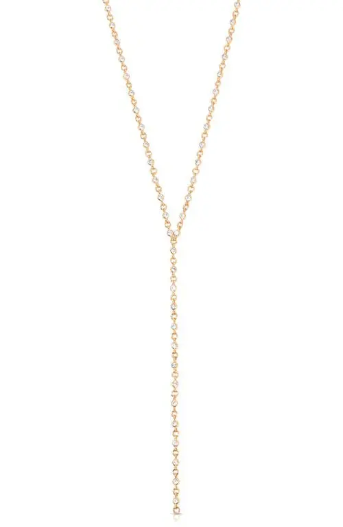 Ettika Cubic Zirconia Disc Chain Y-necklace - Gold