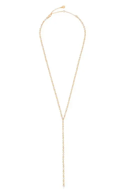 Ettika Cubic Zirconia Disc Chain Y-necklace