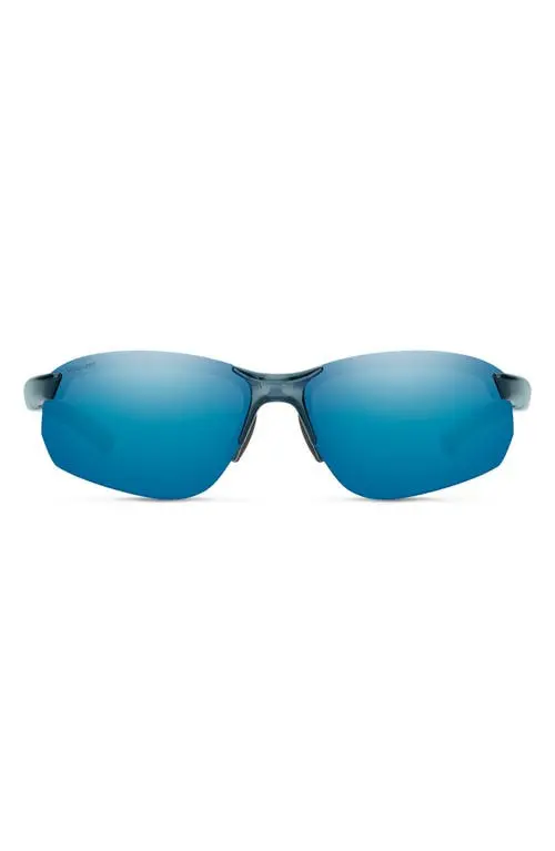 SMITH Parallel Max 2 71mm Oversized Polarized Sunglasses - Crystal Mediterranean/blue