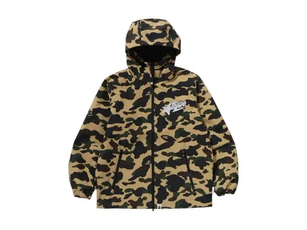 BAPE Windstopper Gore-tex Labs 1st Camo Hoodie Jacket - Yellow