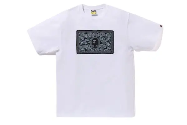 A BATHING APE Card Tee Shirt - White/black
