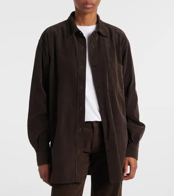 THE ROW Nesson Cotton Shirt - Brown
