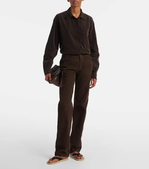 THE ROW Nesson Cotton Shirt - Brown