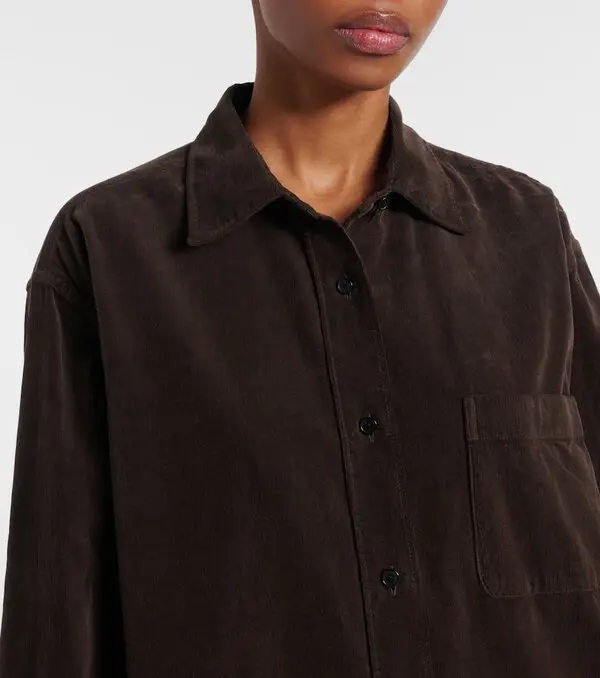 THE ROW Nesson Cotton Shirt - Brown