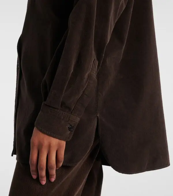 THE ROW Nesson Cotton Shirt - Brown