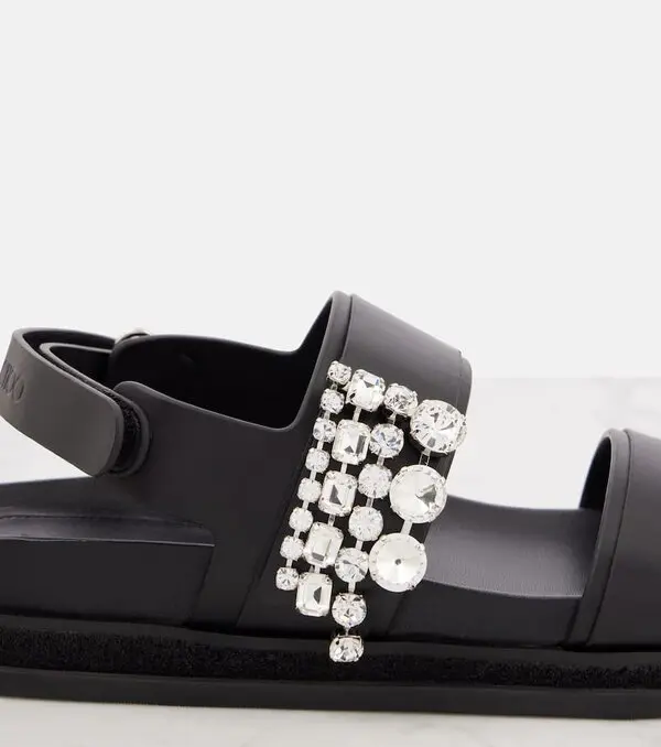 JIMMY CHOO Verity Embellished Leather Sandals