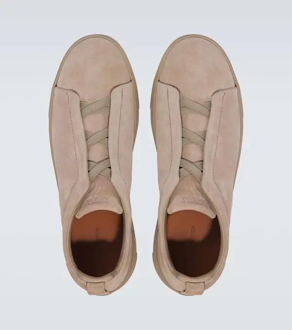 Zegna Triple Stitch Slip-on Sneakers