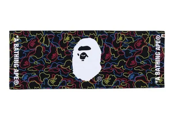 BAPE Neon Camo Sports Towel - Black