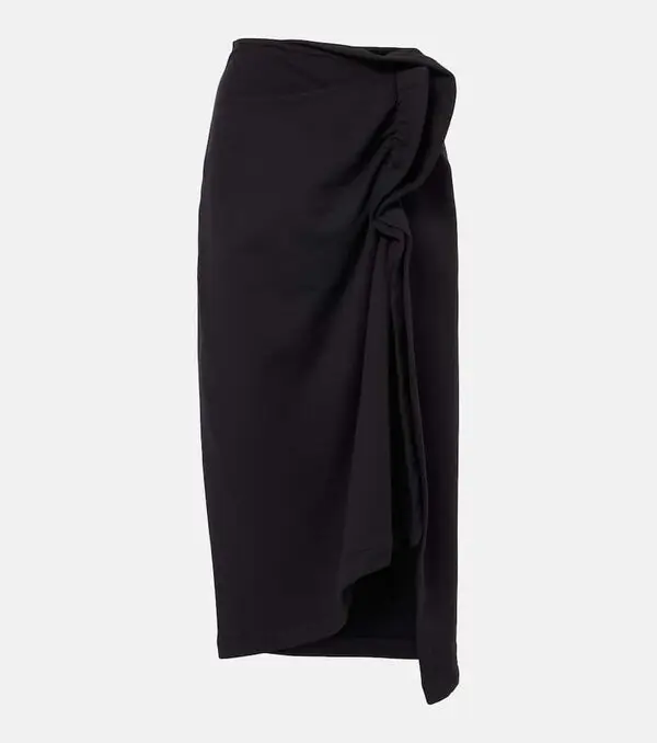 Dries Van Noten Draped Asymmetric Midi Skirt