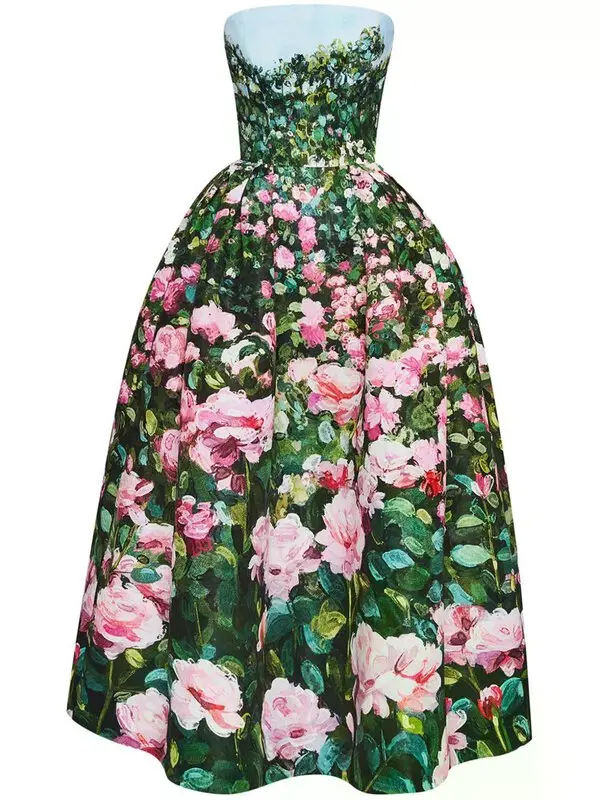 Oscar De La Renta Rose Field Gown
