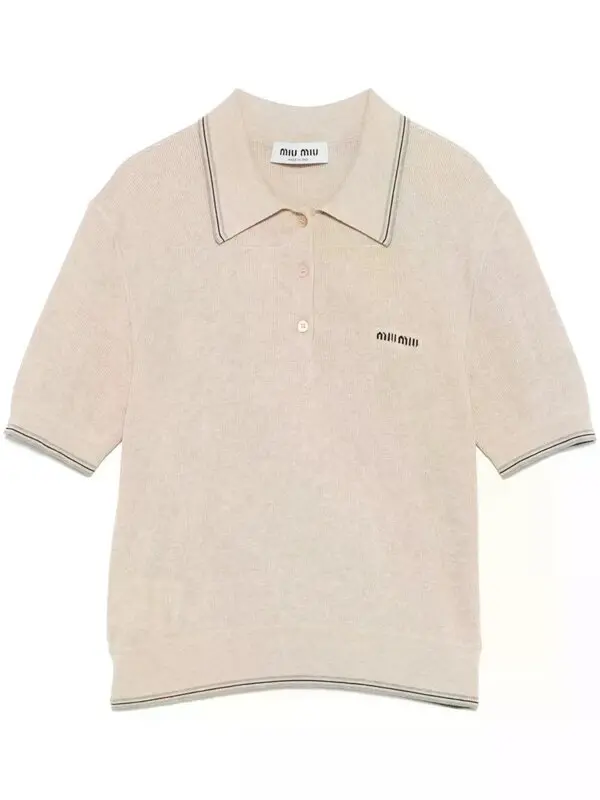 Miu Miu Knitted Polo Top