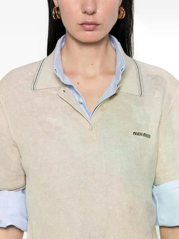 Miu Miu Knitted Polo Top