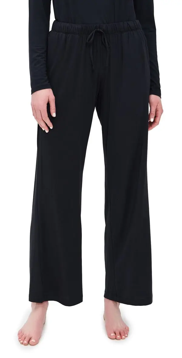 Eberjey Gisele Everyday Straight Leg Pants - Black