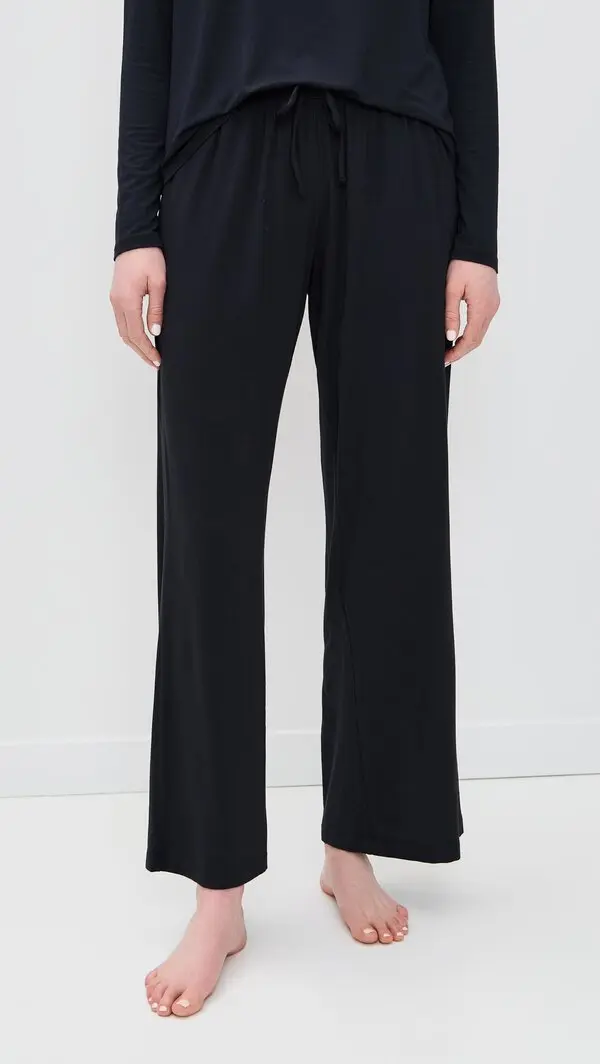 Eberjey Gisele Everyday Straight Leg Pants - Black
