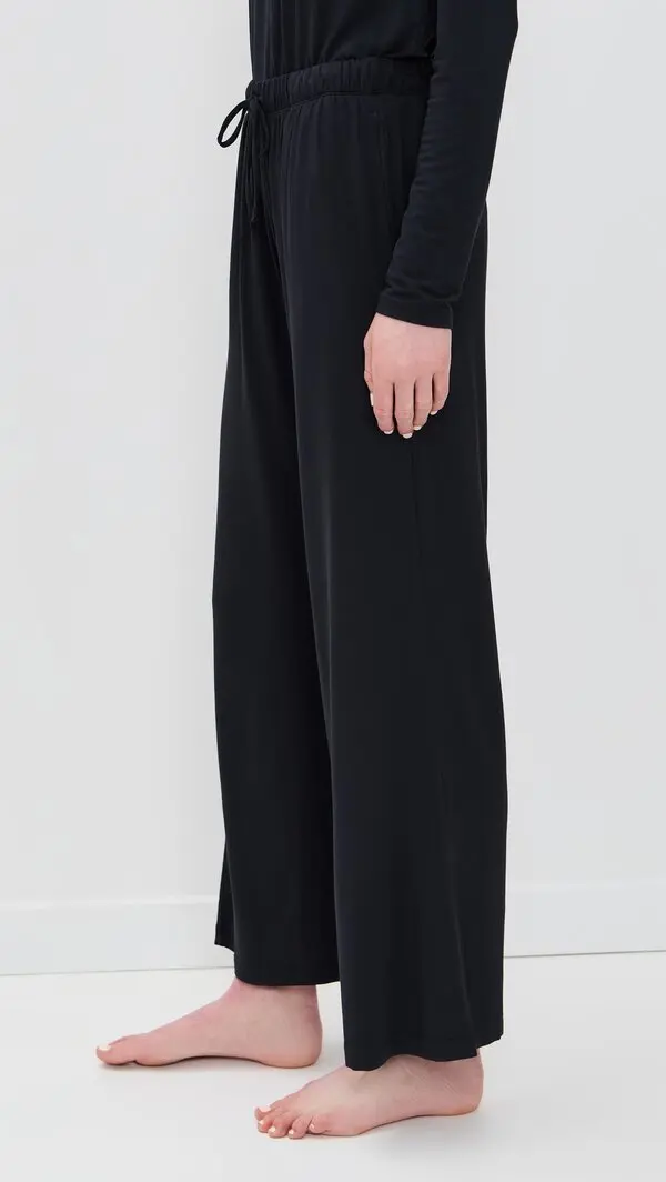 Eberjey Gisele Everyday Straight Leg Pants - Black
