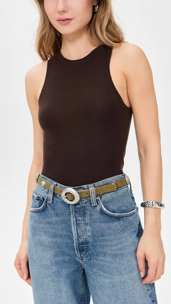 Apparis Jagger Dome Belt In Sepia - 50% Off | Editorialist