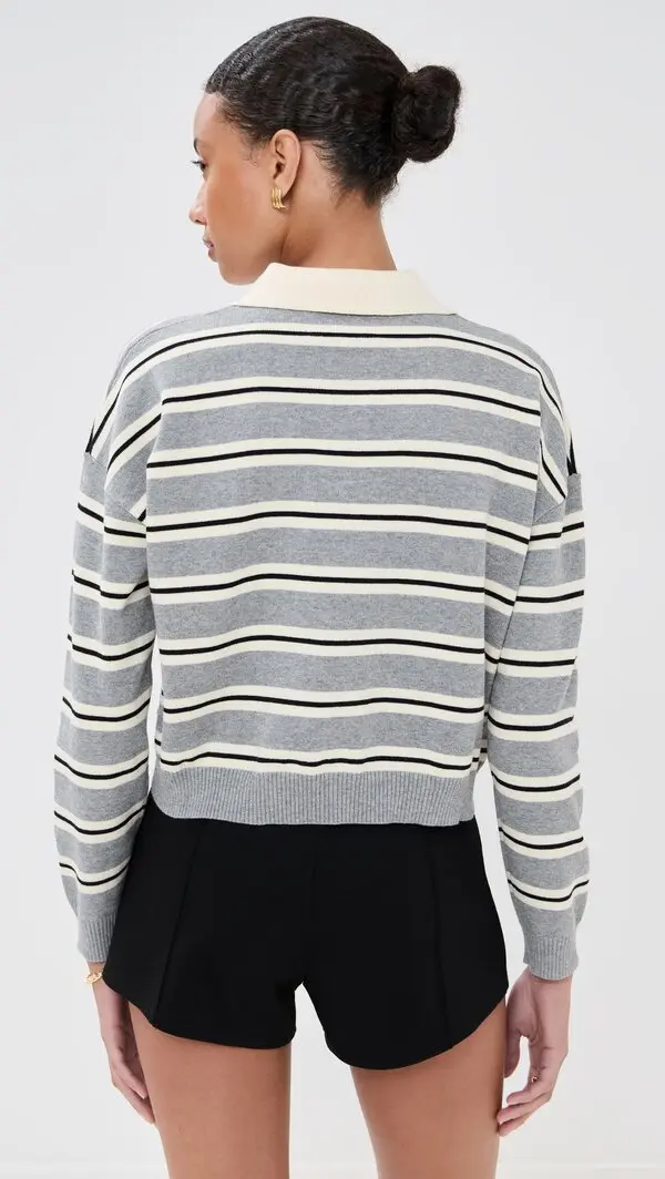 LE BOP Zadie Pullover - Heather Grey Stripe