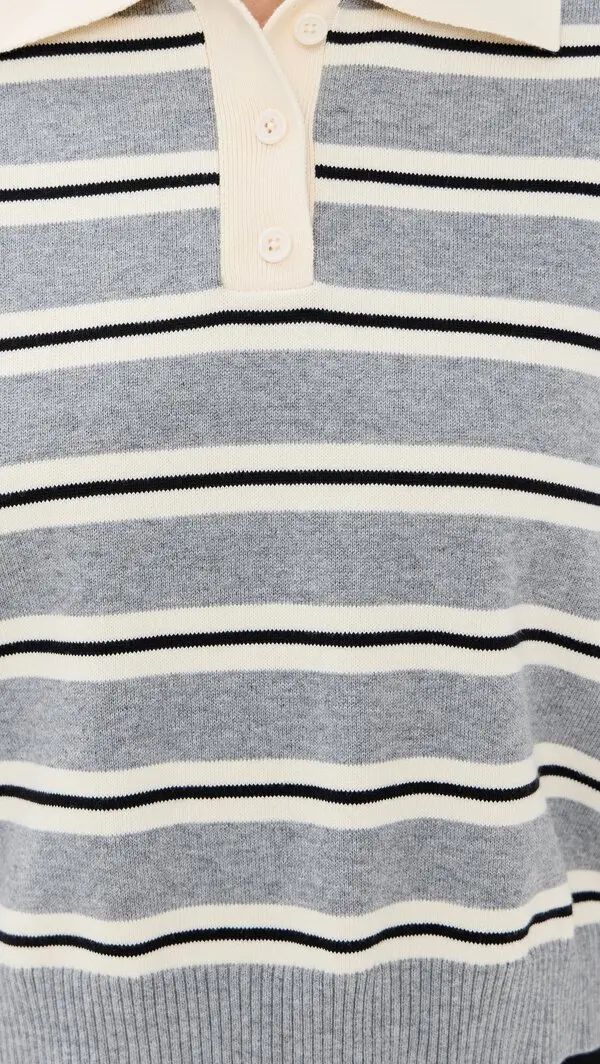 LE BOP Zadie Pullover - Heather Grey Stripe