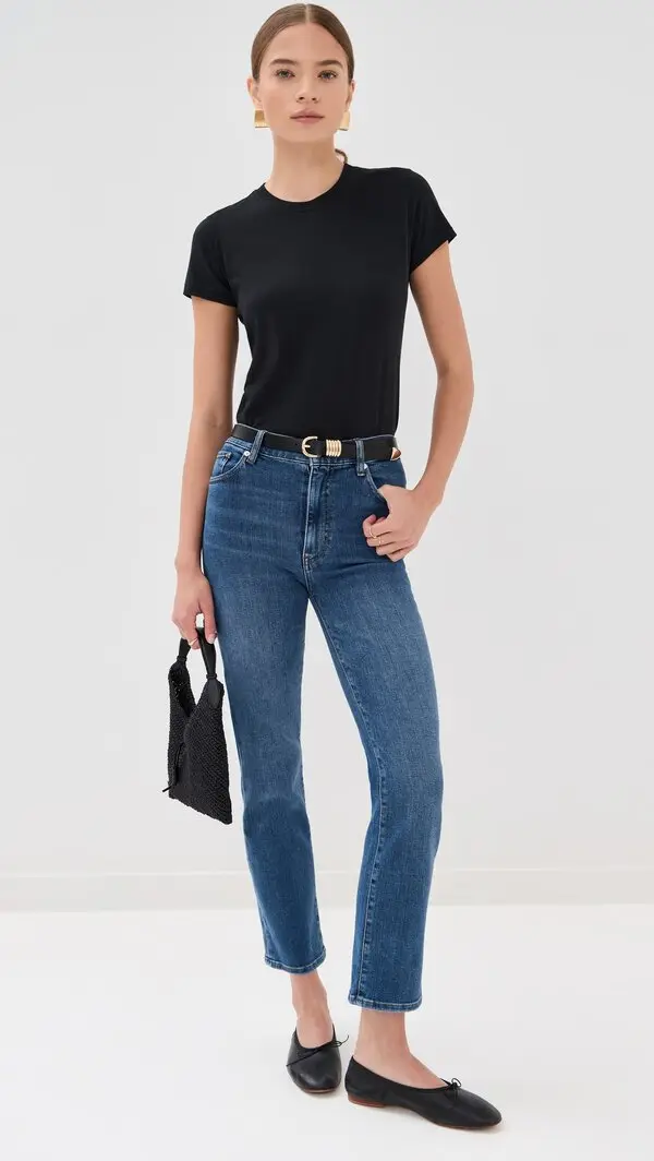 FRAME The Baby Tee - Black