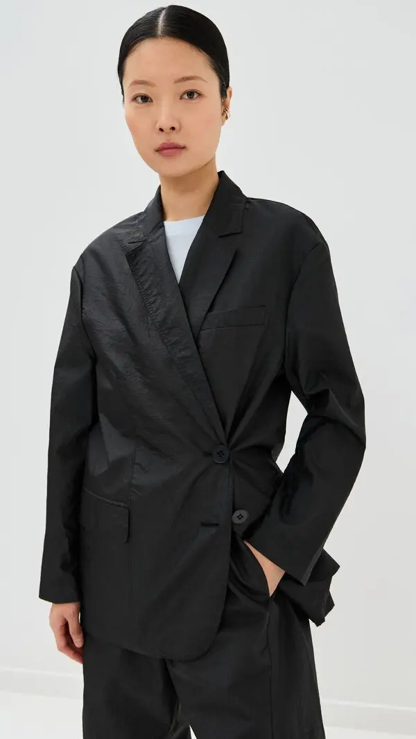 Tibi Crispy Nylon Liam Blazer
