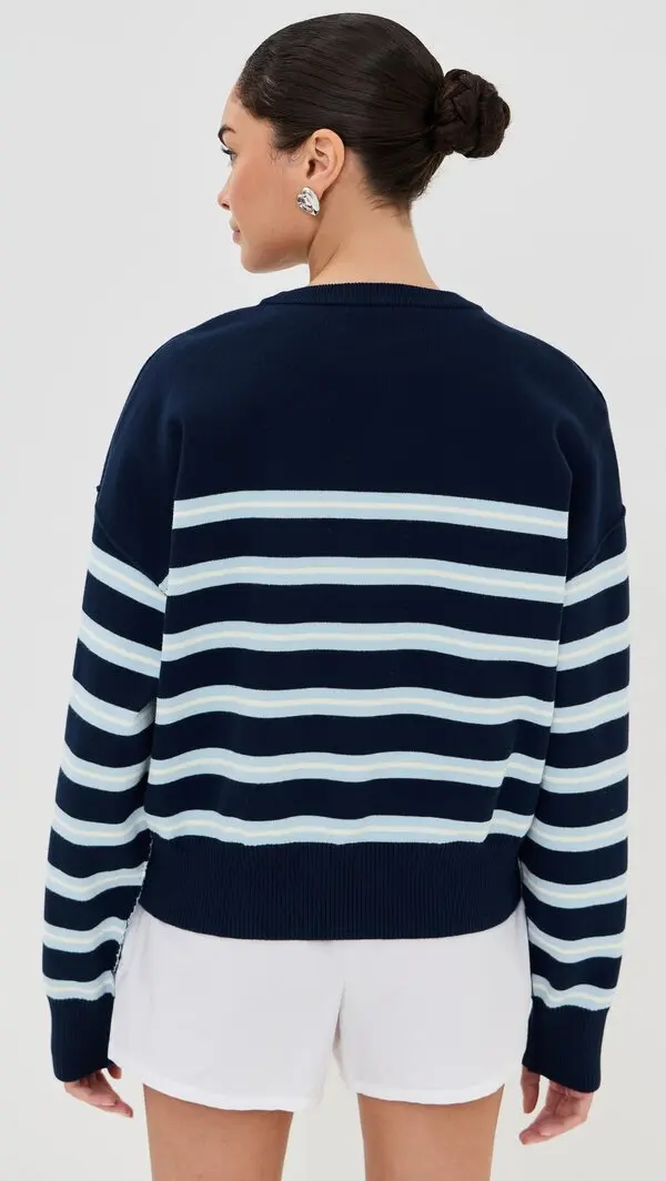 LE BOP Striped Pullover - Midnight Stripe
