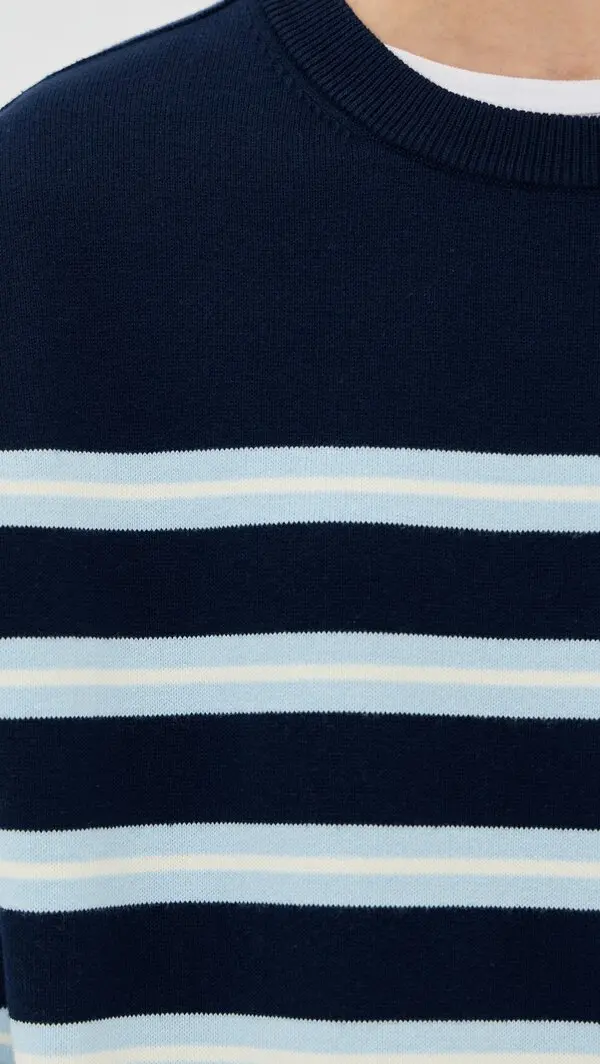 LE BOP Striped Pullover - Midnight Stripe