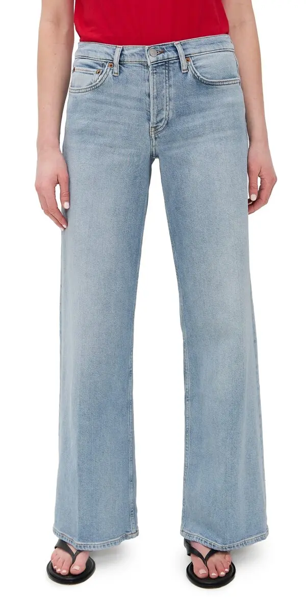 RE/DONE Mid-rise Wide Leg Jeans
