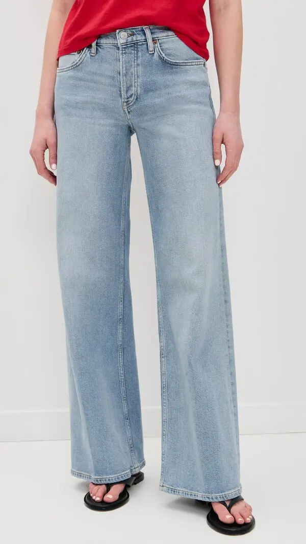RE/DONE Mid-rise Wide Leg Jeans
