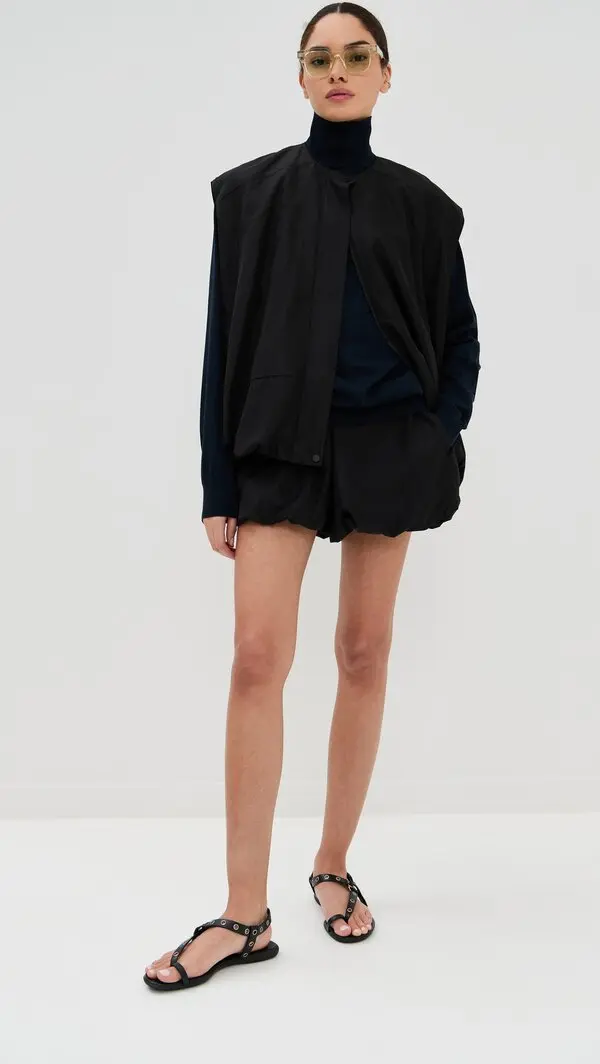 Tibi Italian Sporty Nylon Blousant Vest