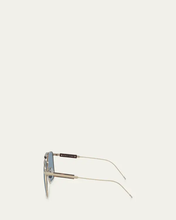 Brunello Cucinelli Square Metal Sunglasses