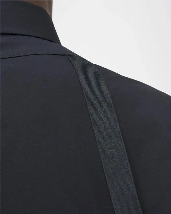 Alexander McQueen Apos;s Logo-tape Harness Dress Shirt - Black