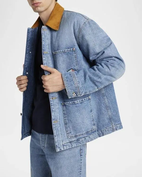 Bottega Veneta Eco Wash Denim Blouson Jacket - Azure